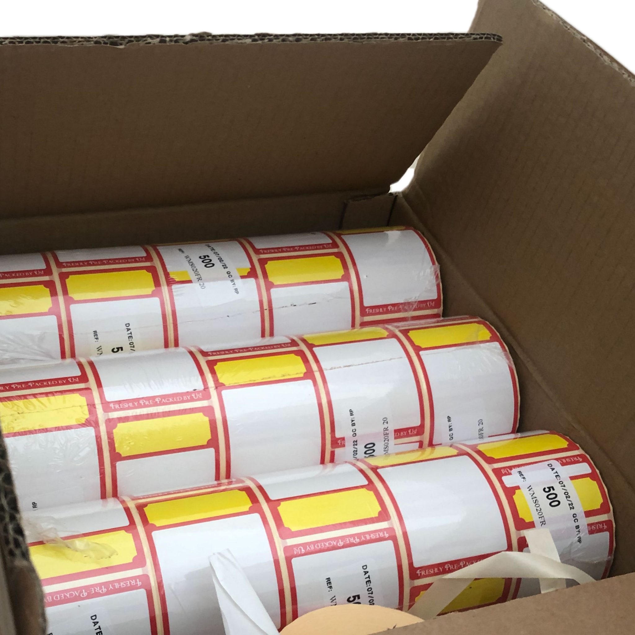 WMS020F (Size: 58x86mm) box of 20,000 Red Labels - Weighing Machines ...