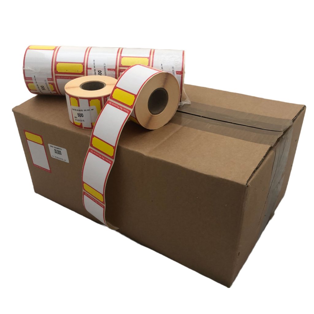 WMS020F (Size: 58x86mm) box of 20,000 Red Labels - Weighing Machines ...